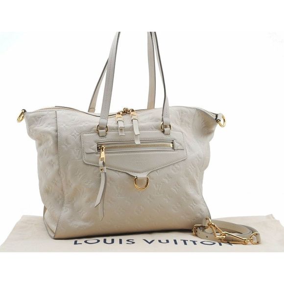 Louis Vuitton | Bags | Auth Louisvuitton Monogram Empreinte Lumineuse Pm Tote Bag M9341 White ...